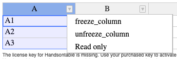 The 'freeze_column' and 'unfreeze_column' won't work as keys of a ...