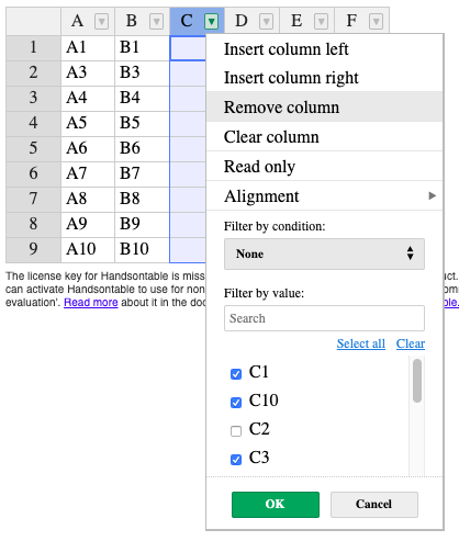 Altering columns does not update filters attached to columns. · Issue ...