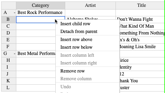 Undoing removing nested row doesn't work · Issue #6433 · handsontable/handsontable · GitHub