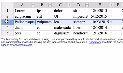 When we move rows and undo the move handler position does not update ...