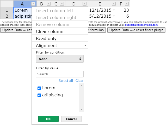 loadData() breaks column filters · Issue #5244 · handsontable/handsontable · GitHub