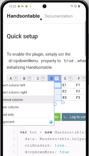 [6.2.1+] Dropdown menu doesn't open for Android devices · Issue #6212 · handsontable ...