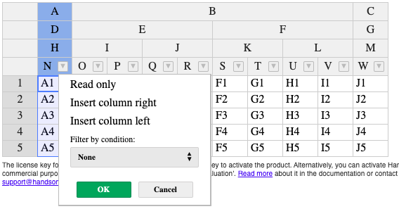 Unable to have the dropdown menu on the first row of the nested headers · Issue #7398 ...