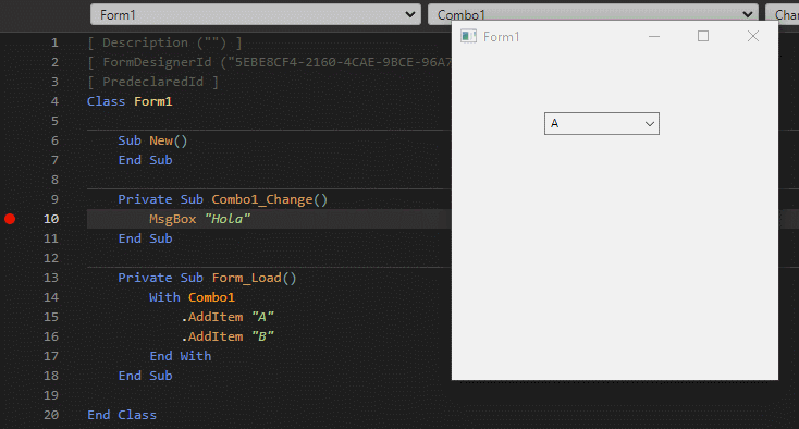 Combobox Change event does not work (TB 165) · Issue #1327 · twinbasic/twinbasic · GitHub