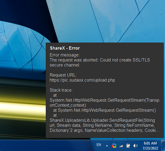 Could not create SSL/TLS Channel · Issue #6400 · ShareX/ShareX · GitHub
