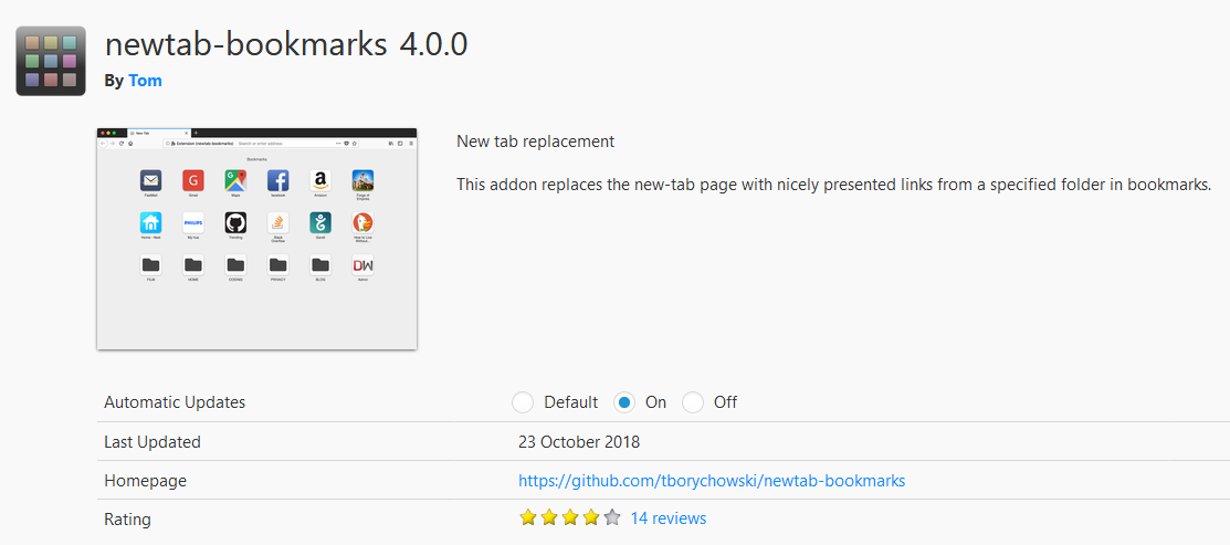 Blank page after recent update · Issue #14 · tborychowski/newtab-bookmarks · GitHub