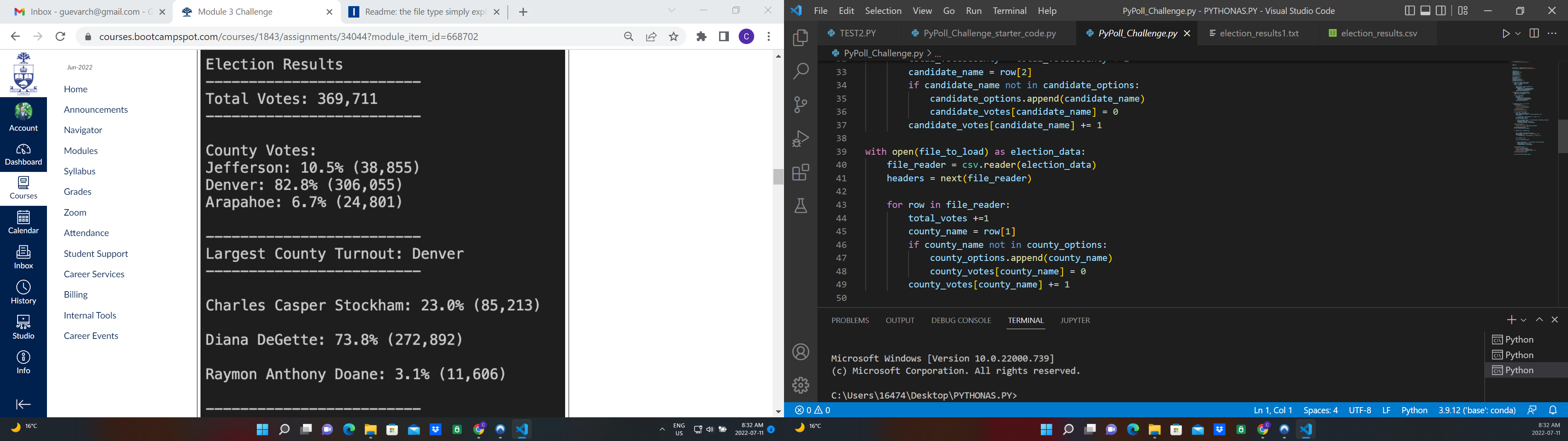 GitHub - guevarch/Election_Analysis: python assignment 1