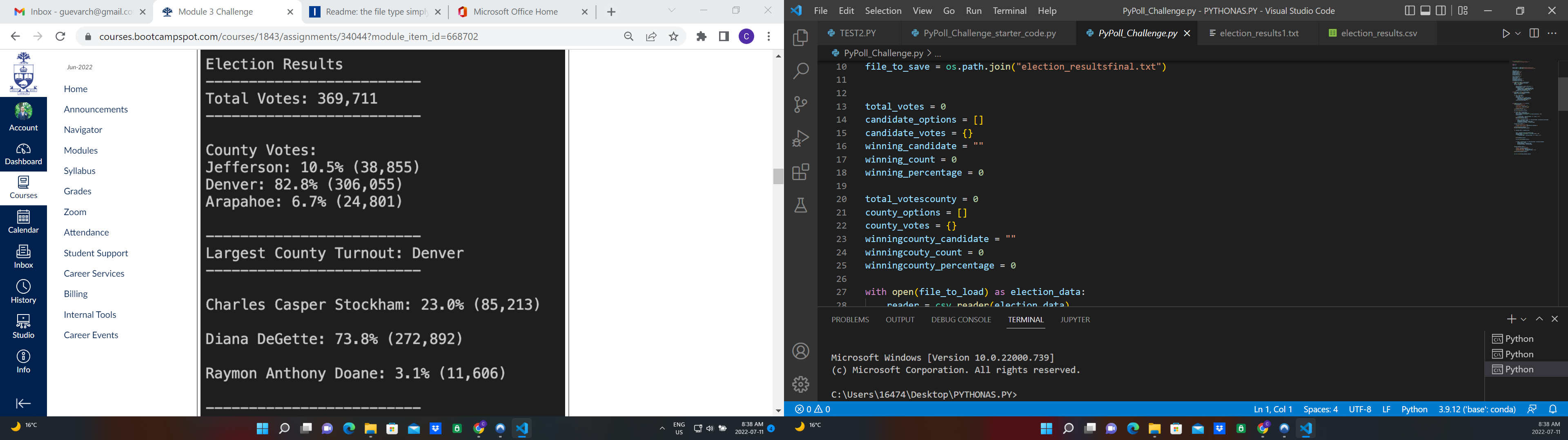 GitHub - guevarch/Election_Analysis: python assignment 1