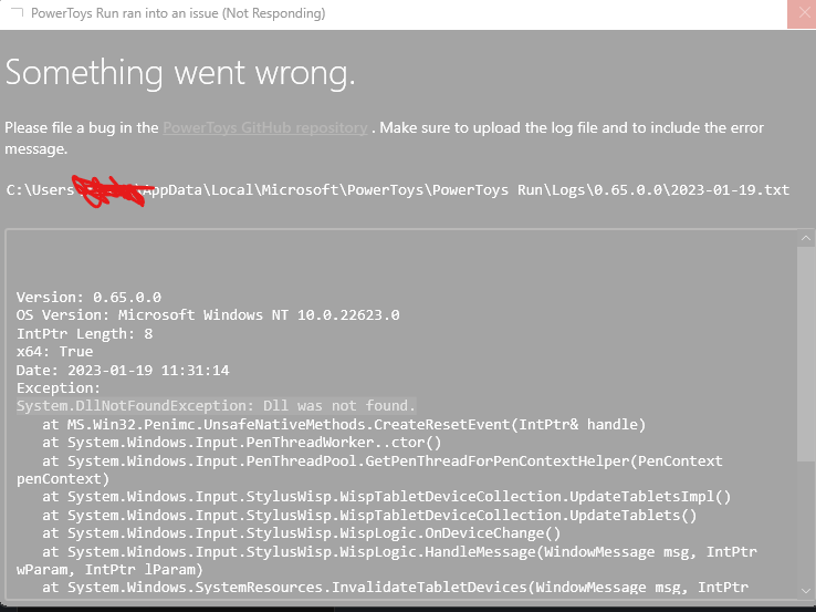 Dll Not Found · Issue 23448 · Microsoftpowertoys · Github