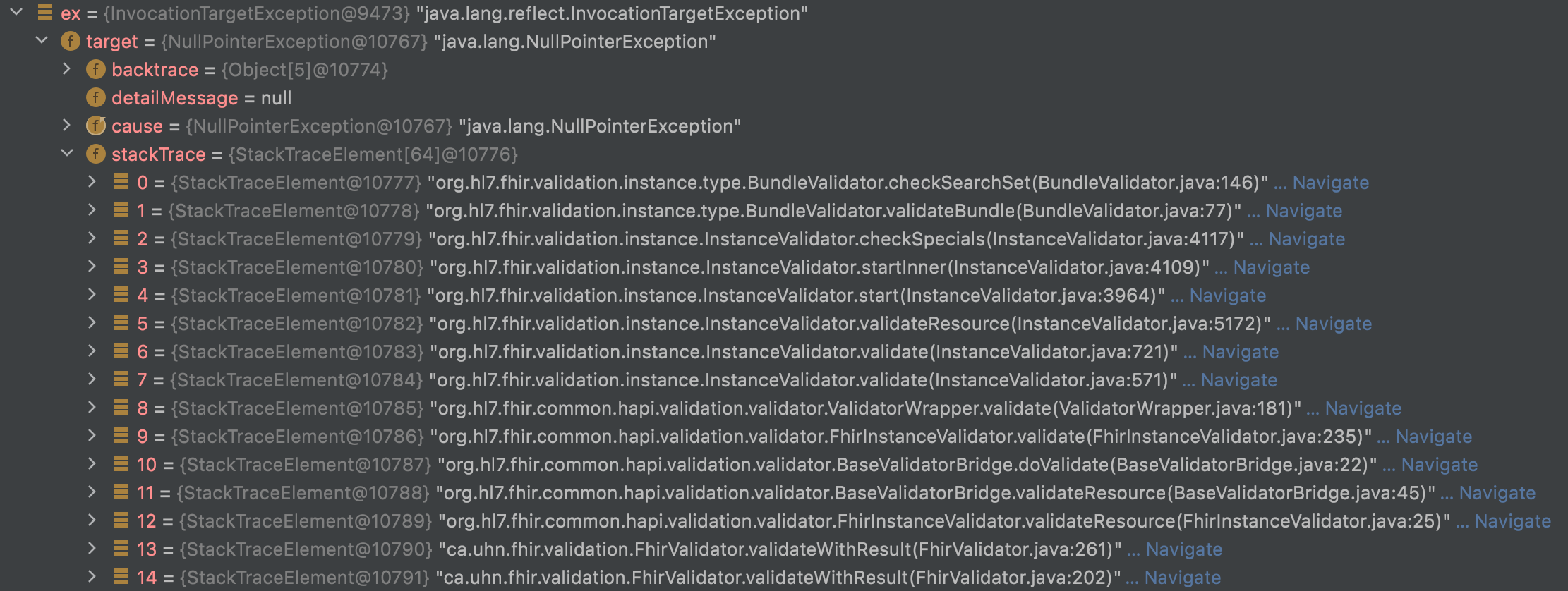 BundleValidator throws NPE · Issue #3019 · hapifhir/hapi-fhir · GitHub