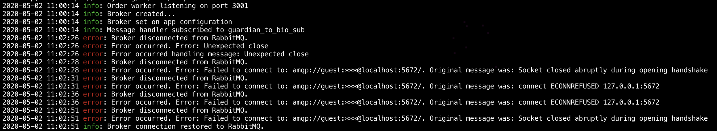 Publication Error Event Not Sent When Rabbitmq Is Not Up · Issue 88 · Onebeyondrascal · Github
