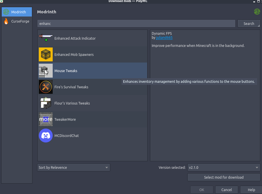 mod version matching is too strict · Issue #279 · PolyMC/PolyMC · GitHub