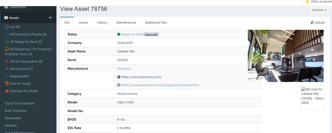 The QR Code is generated and showing, but it's not in PDF format ...