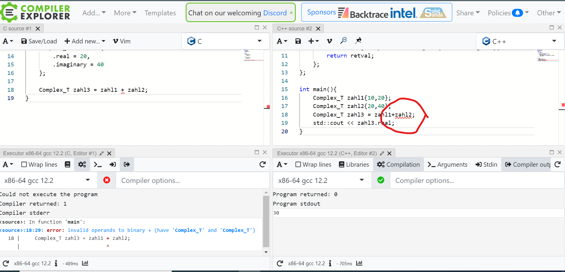 [bug] C Shows An Error Which Is Non But Only If Another C Executor Is Activated · Issue