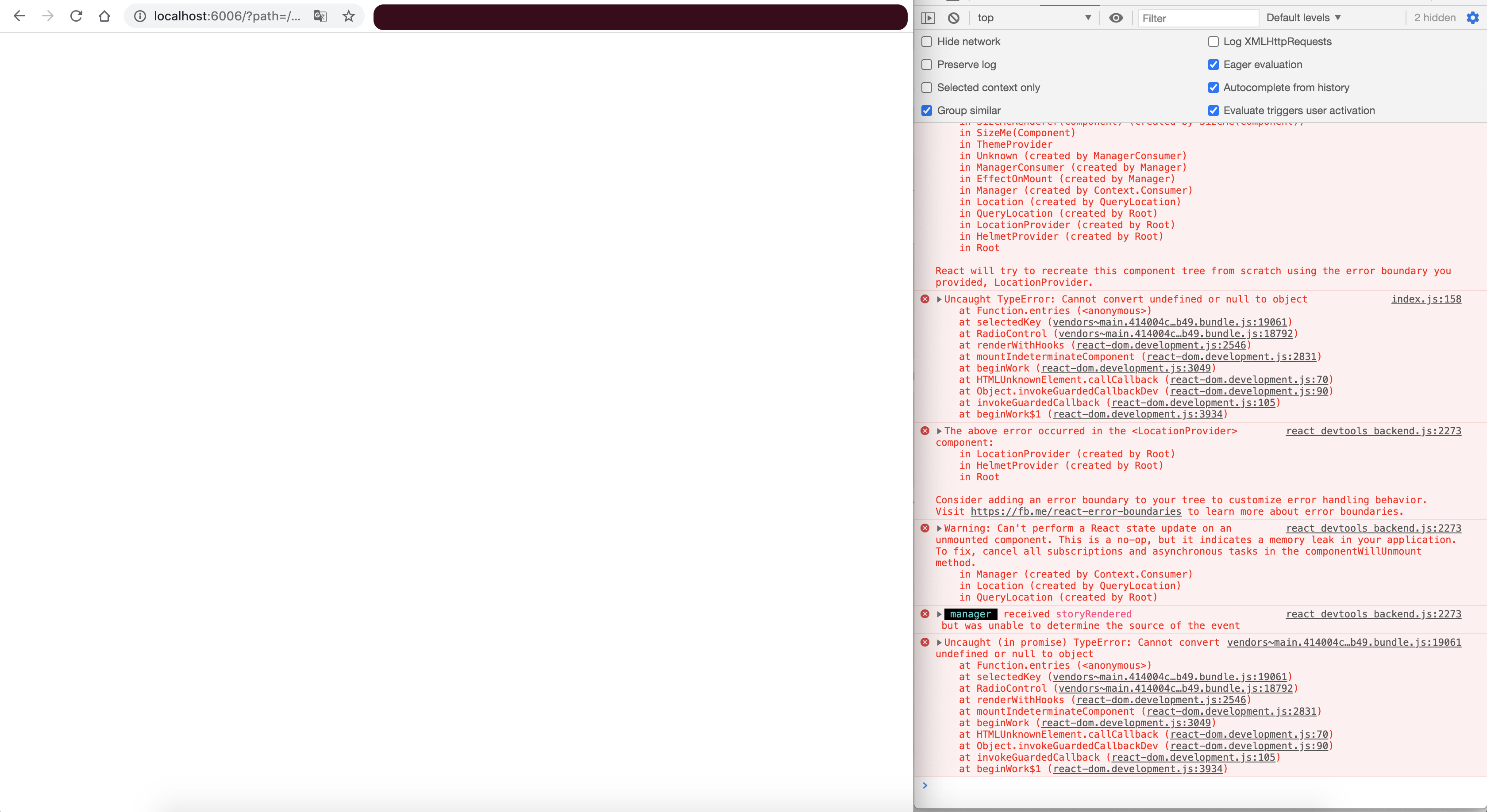 ArgType with control being set to 'radio' results in error · Issue #12608 · storybookjs ...
