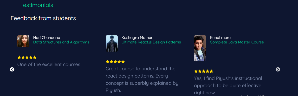 [Bug]:In Students feedback testimonials height of Student Image should ...