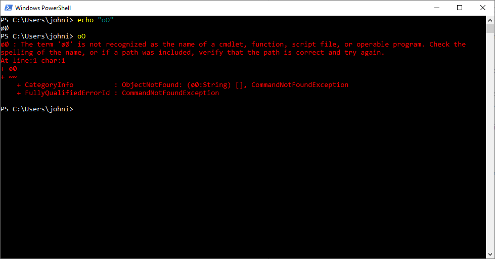 'ø' displayed as 'o' in PowerShell · Issue #308 · microsoft/terminal · GitHub