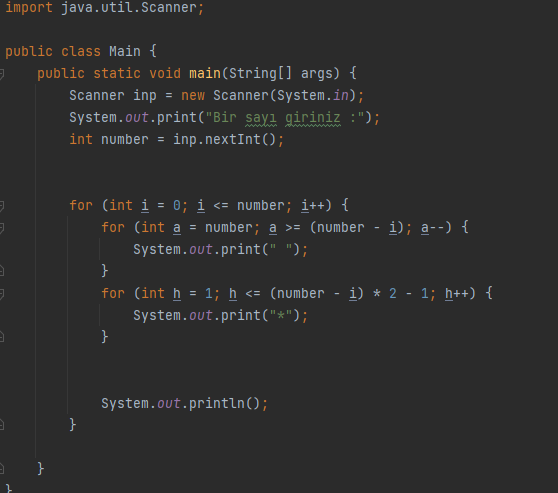 GitHub - AhmoFurkan/Ters-Ucgen-Yapimi: Java ile basamak sayısının kullanıcıdan alınan ve ...