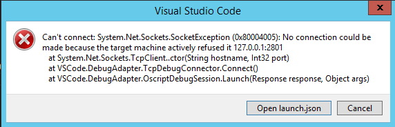 Ошибка запуска отладчика OneScript.Web · Issue #1052 · EvilBeaver/OneScript · GitHub