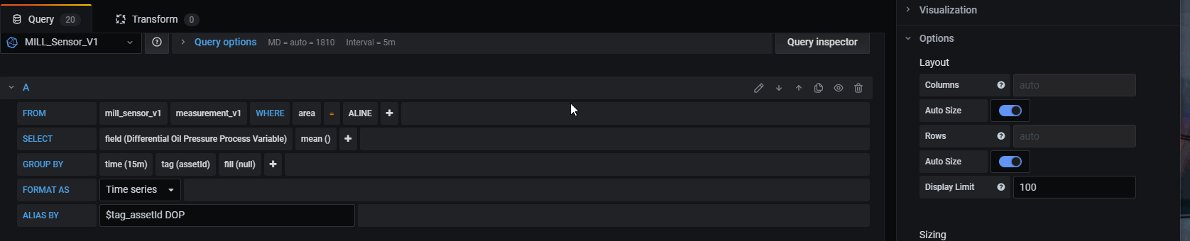 InfluxDB: when collapse query builder, buttons can get lost if query line is long · Issue #26708 ...