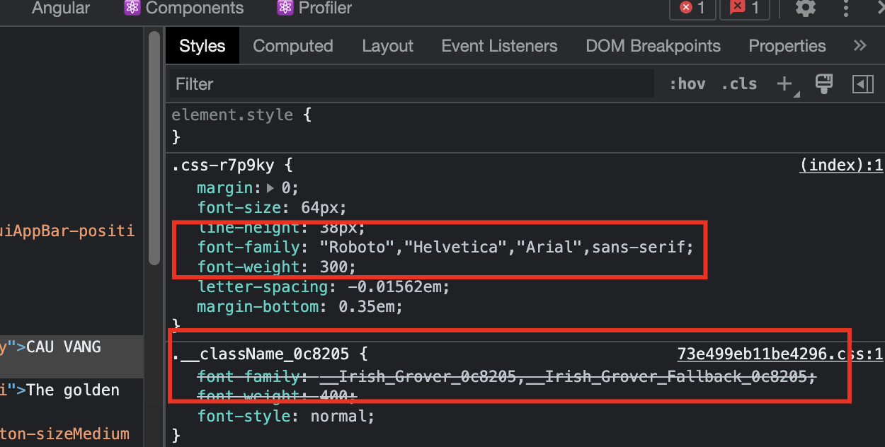 👎 Font not working when run ``Next build``: Always have a class override my font on Next build ...