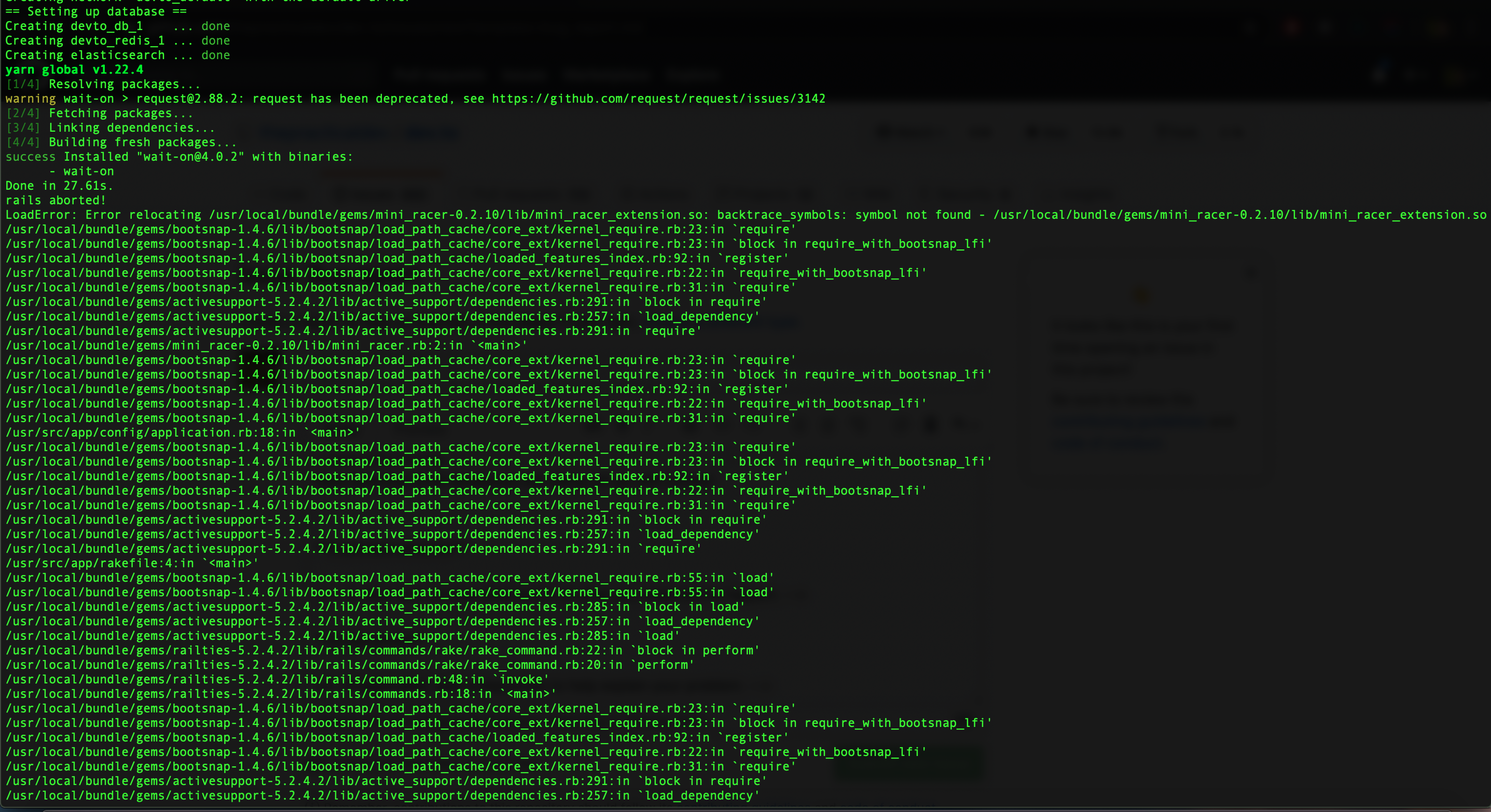 Issue with Rails in Docker setup · Issue #7663 · forem/forem · GitHub