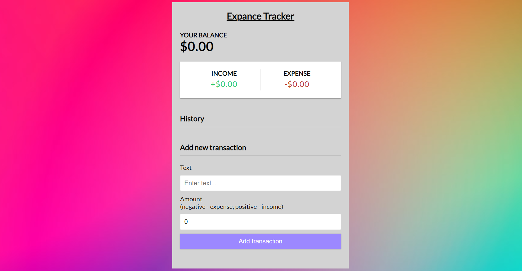 GitHub - SankaraMoothi/expense_tracker: Expense-tracker Simple Front End.....With React and ...