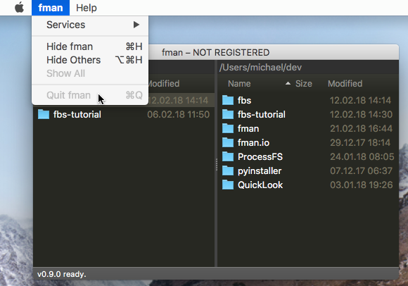 "Quit fman" menu entry remains disabled · Issue #328 · fman-users/fman · GitHub