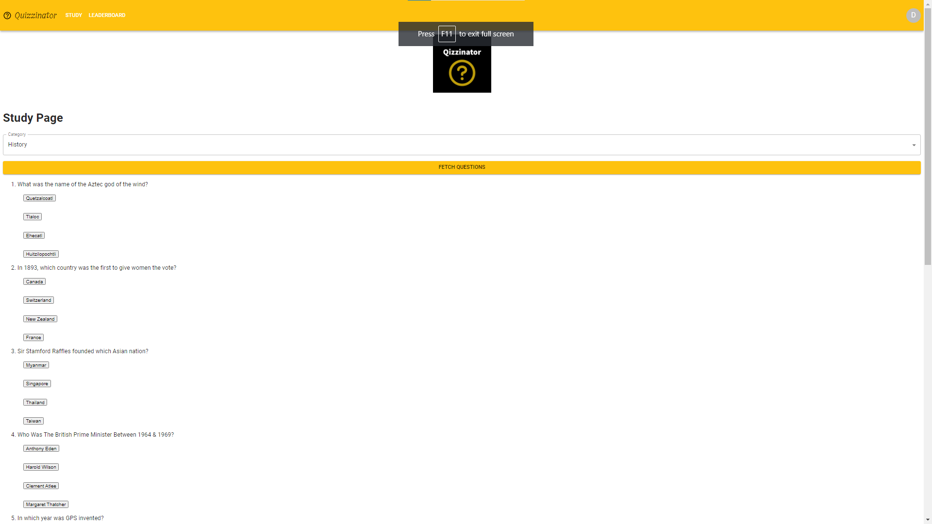 GitHub - annaperlack/Quizzinator