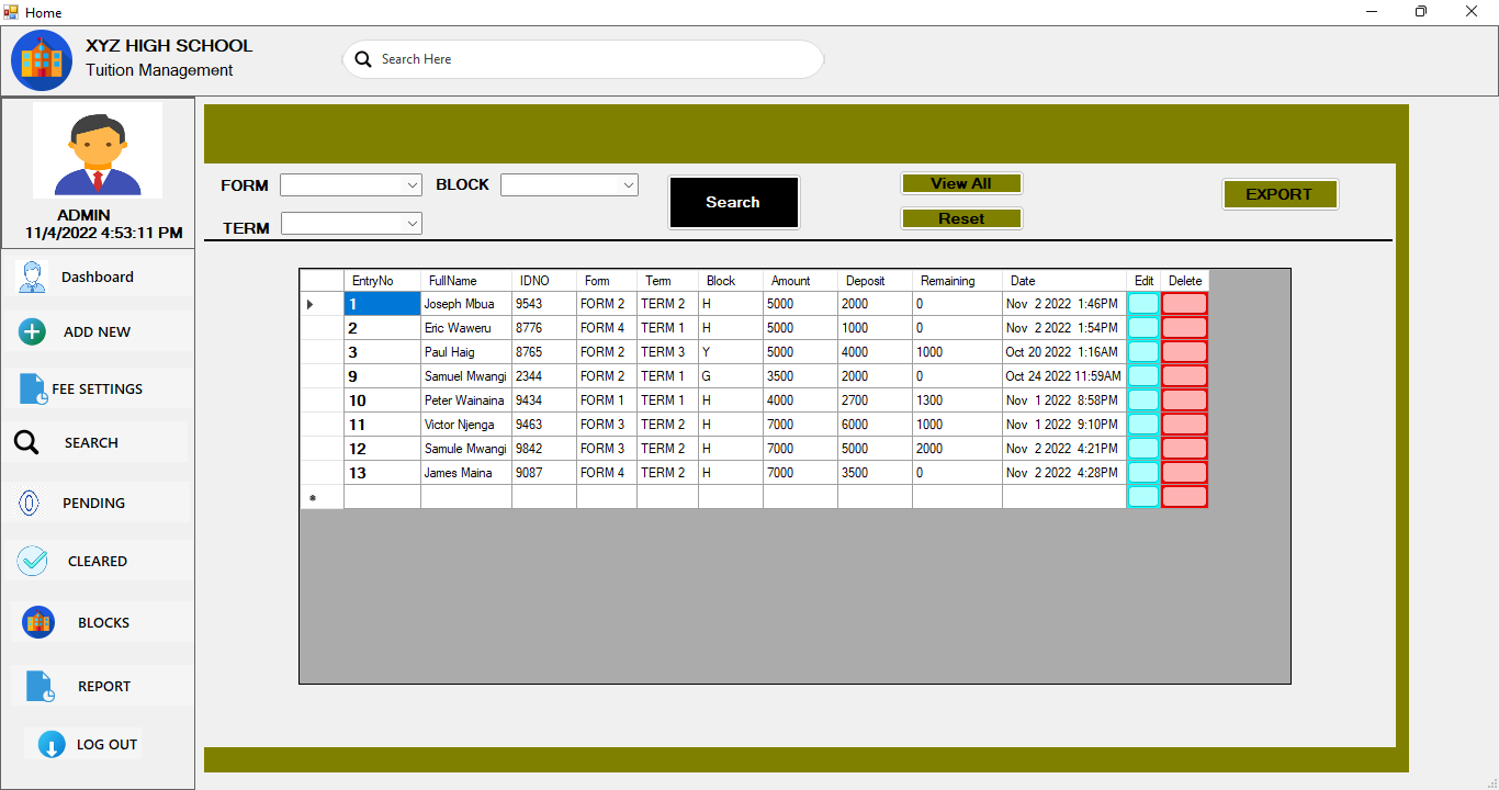 GitHub - Mbuachege/Tuition-Management-system: This system is intended to help manage any other ...