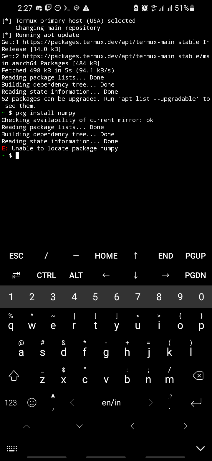Bug Unable To Install Numpy · Issue 14452 · Termuxtermux Packages · Github 