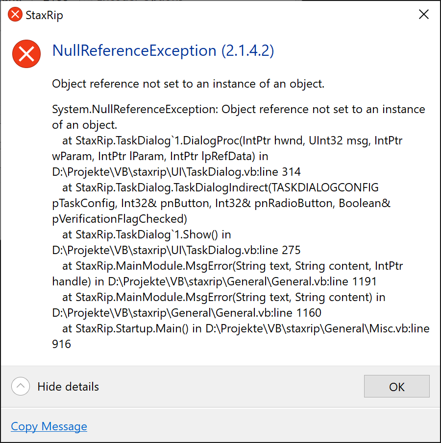 2.1.3.7 Failed to create soft link · Issue #254 · staxrip/staxrip · GitHub