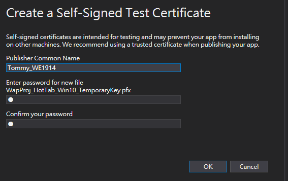 Github Testtestproblemuwpextensionexample Uwp Sideload Console