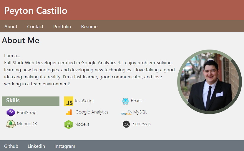 GitHub - PeytonCast/new-portfolio: This is my portfolio I made using react.
