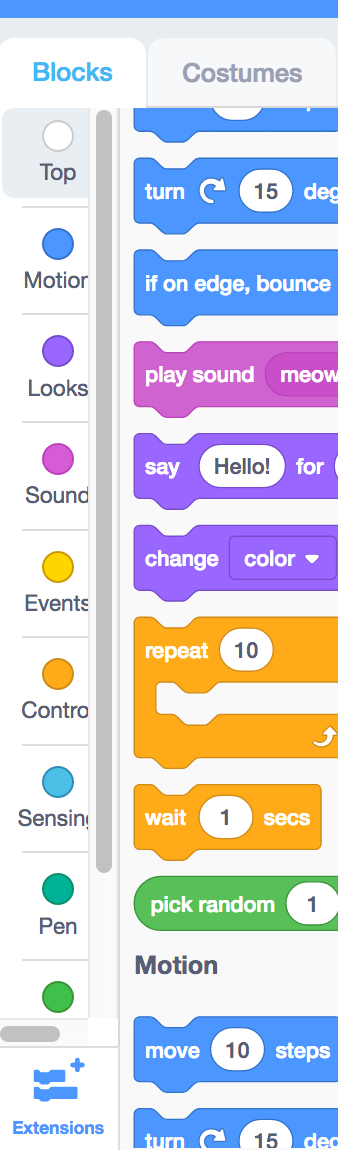 Categories scrollbar covers blocks · Issue #755 · scratchfoundation/scratch-gui · GitHub