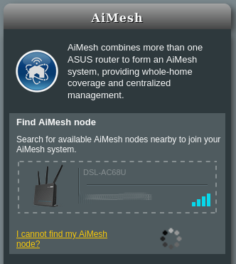 AiMesh setup fails for DSL-AC68U + DSL-AC68U · Issue #279 · gnuton/asuswrt-merlin.ng · GitHub
