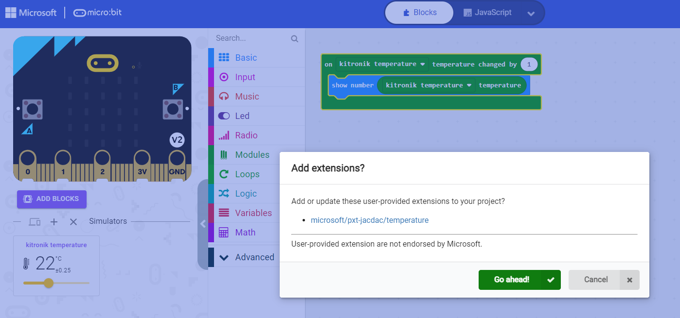 "Add Blocks" button present though all services loaded · Issue #1009 · microsoft/jacdac · GitHub