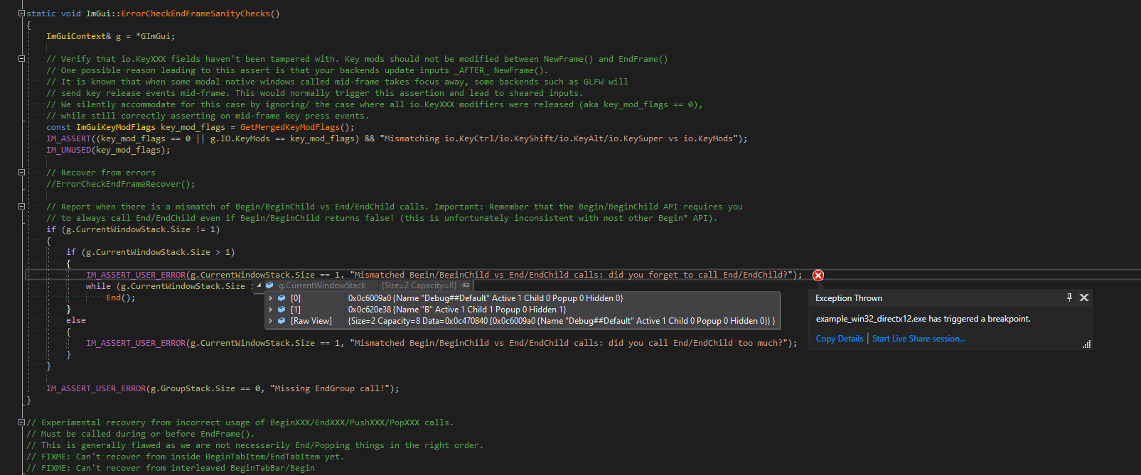 Assert firing when docking window into another window · Issue #3855 · ocornut/imgui · GitHub