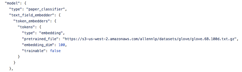 Wrong output JSON format using configuration wizard · Issue #2920 · allenai/allennlp · GitHub