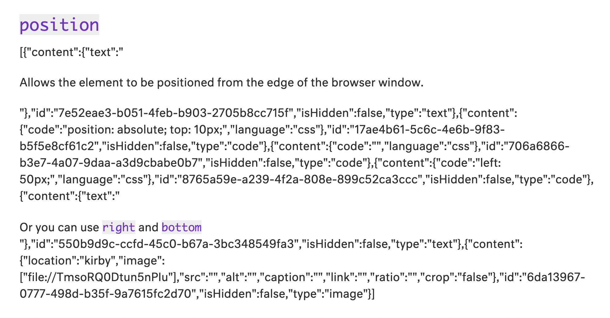 Code block within a structure field not parsed correctly · Issue #5820 · getkirby/kirby · GitHub