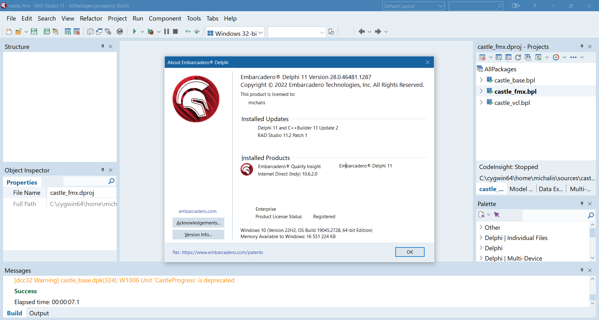 Fail to install TCastleControl in Delphi 11 · Issue #472 · castle-engine/castle-engine · GitHub