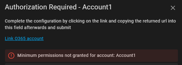 Minimum permissions not granted for account - All API permissions granted and No "Status ...