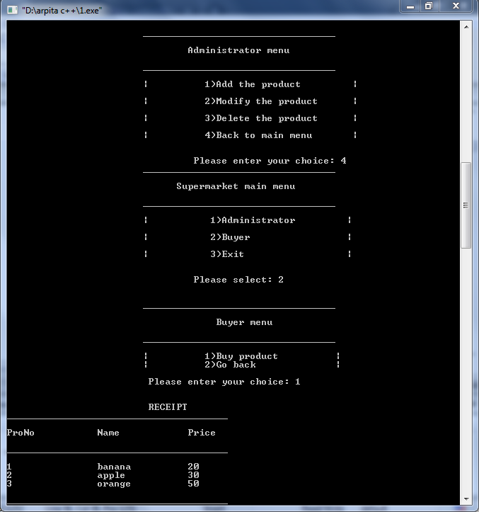 GitHub - ArpitaSatsangi/Supermarket-billing-system