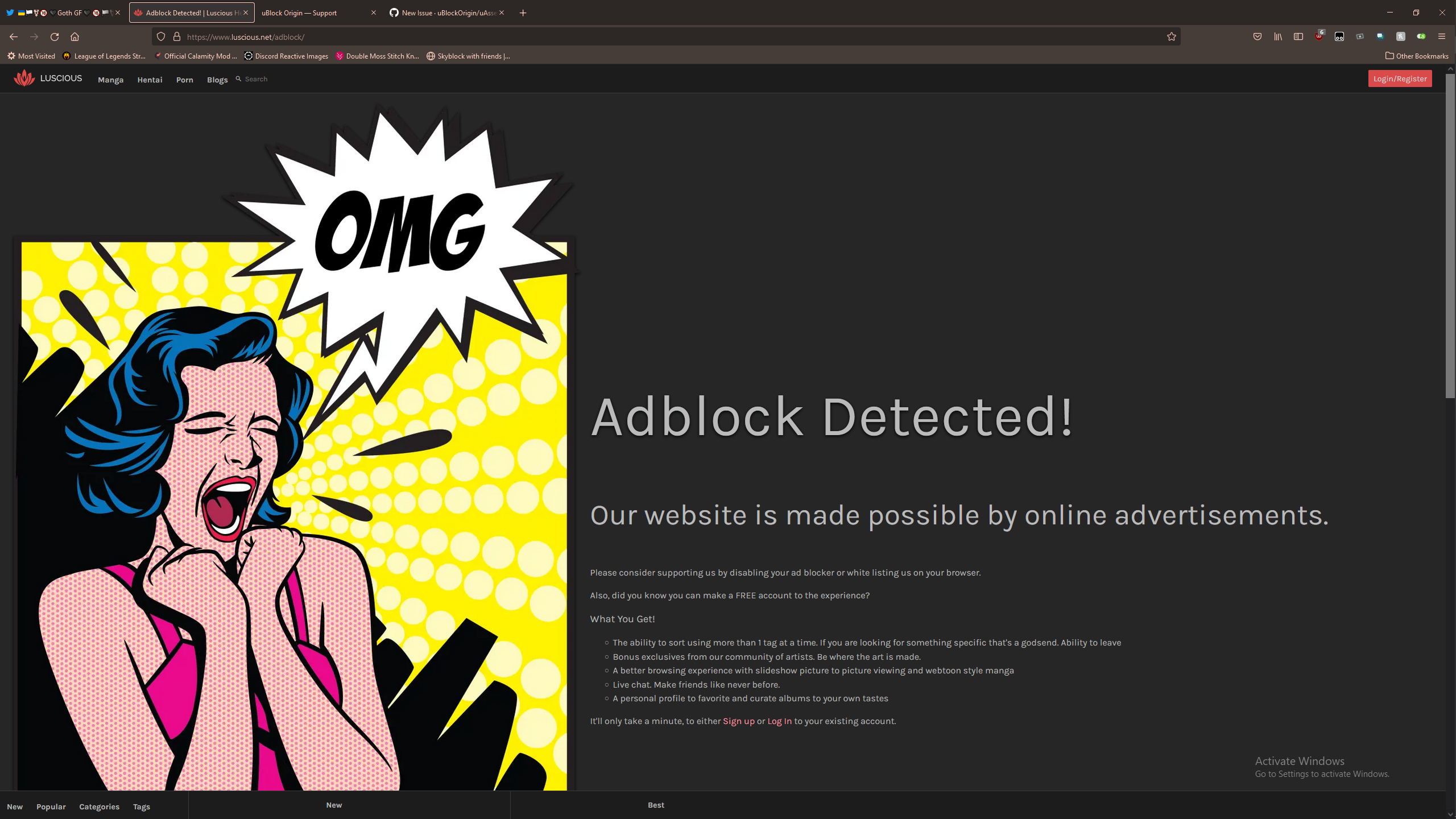 [nsfw] luscious.net: detection · Issue #13760 · uBlockOrigin/uAssets · GitHub