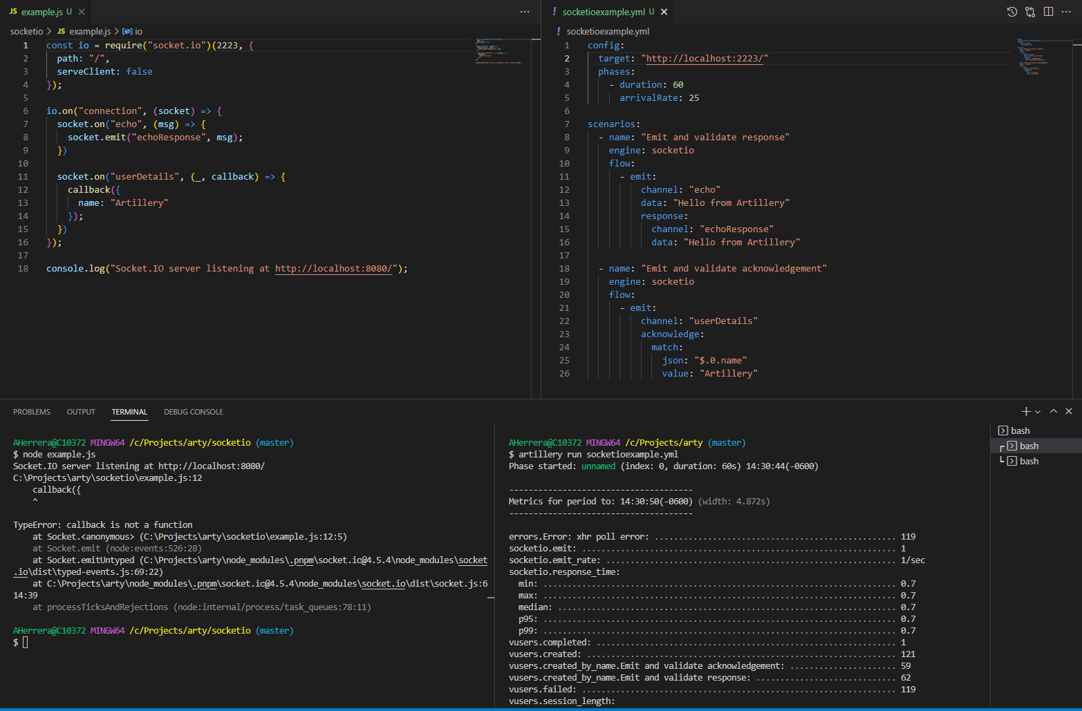socket.io validation seemingly broken · artilleryio artillery · Discussion #1778 · GitHub