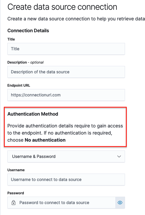 Fix language in "Authentication Method" description in Create data source connection UI [BUG ...