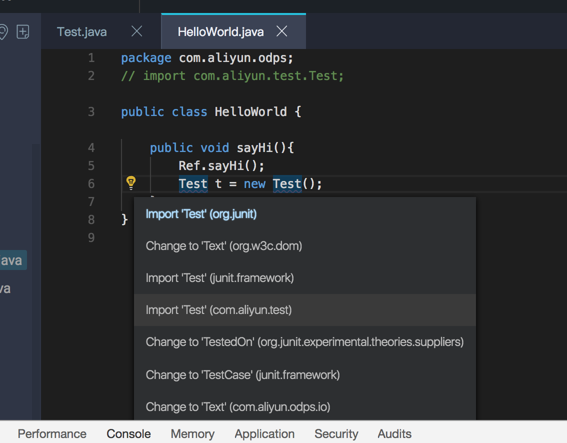 Click lightbulb context menu && How to register a command with the ...