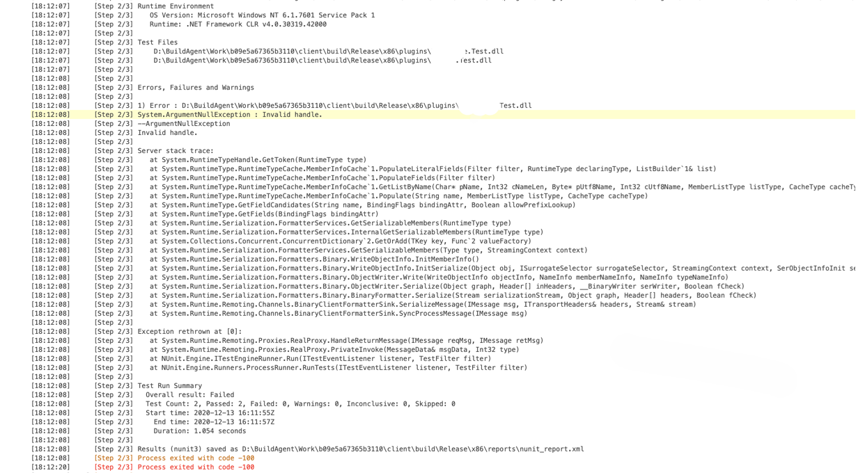 ArgumentNullException - at System.RuntimeTypeHandle.GetToken(RuntimeType type) · Issue #841 ...