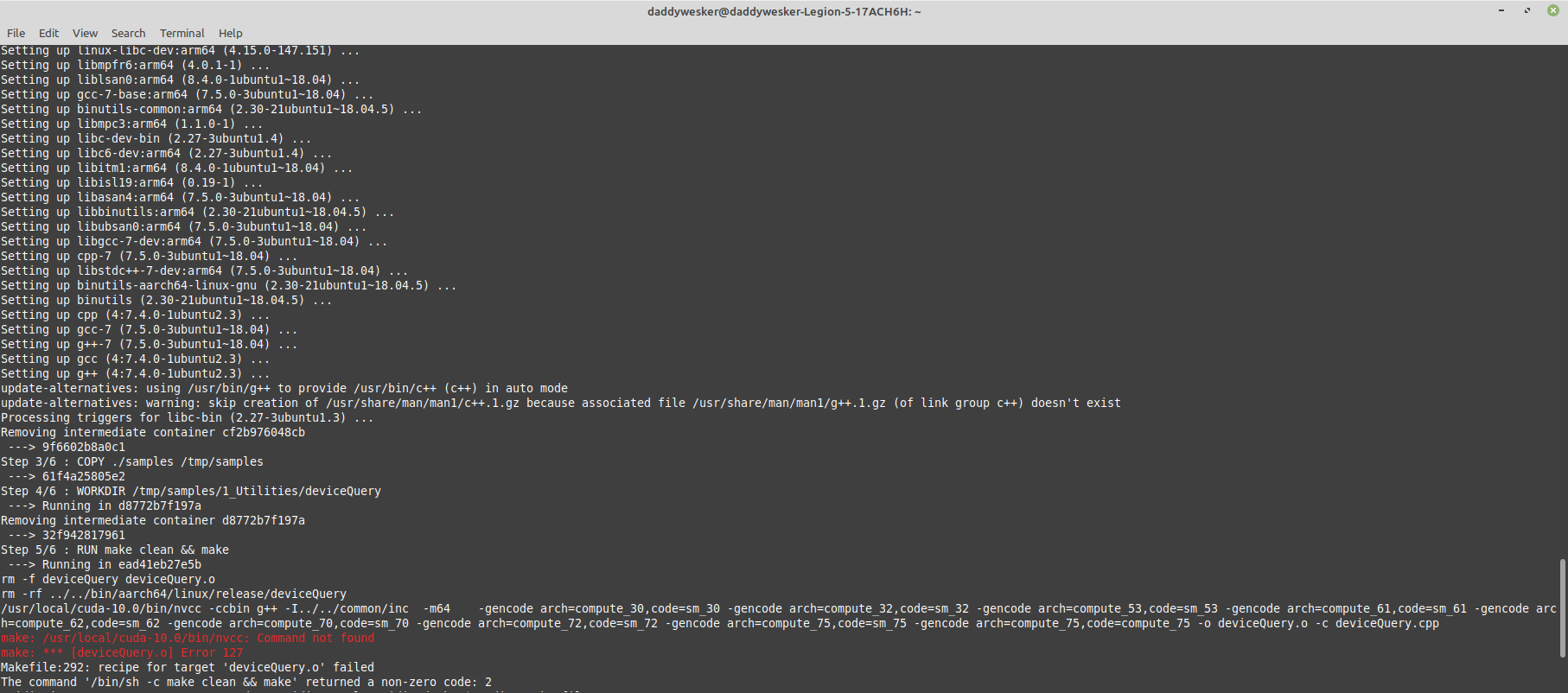 Problem launching example on Jetson Xavier · Issue #1519 · NVIDIA/nvidia-docker · GitHub