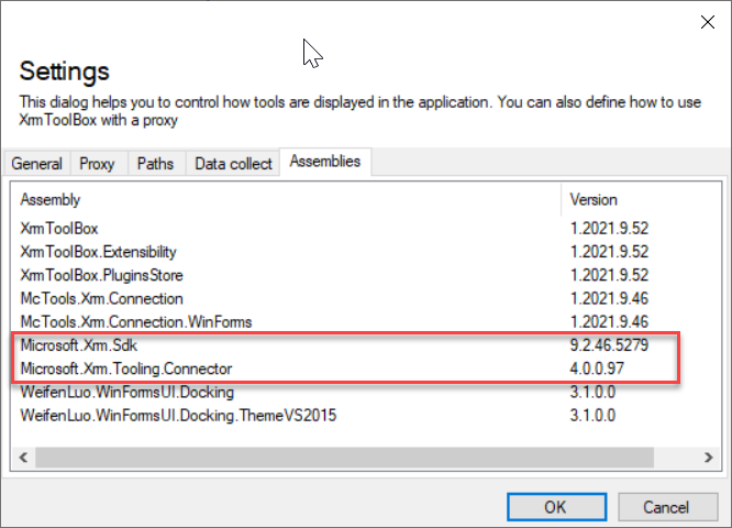 Show assembly version · Issue #1050 · MscrmTools/XrmToolBox · GitHub